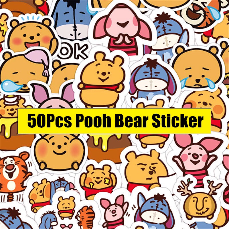 3D Cartoon Pooh Bear Stitch Sticker for Kids | Shopee Malaysia