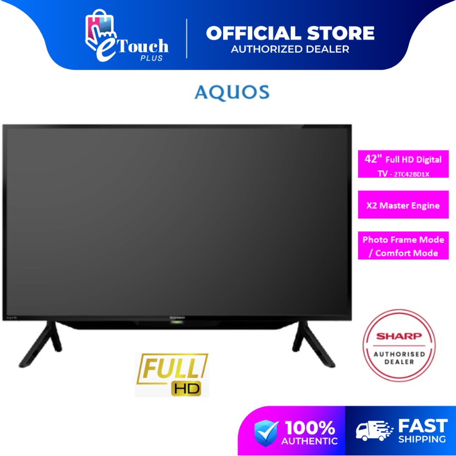 Sharp (42") Full HD LED TV Eco Mode Photo Slideshow 2TC42BD1X 电视机 ...