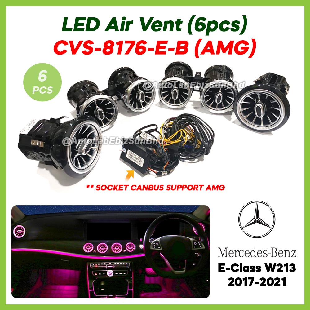 LED Air Vent (6 Pcs) for Mercedes Benz E-Class W213 2017-2021 (AMG ...