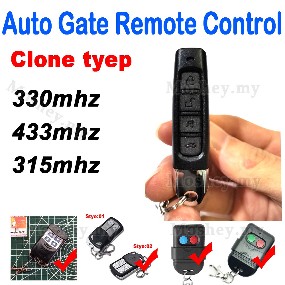 Clone Remote Control Copy Controller 315MHZ/330MHZ/433MHZ Wireless Transmitter Switch 4 Button ...