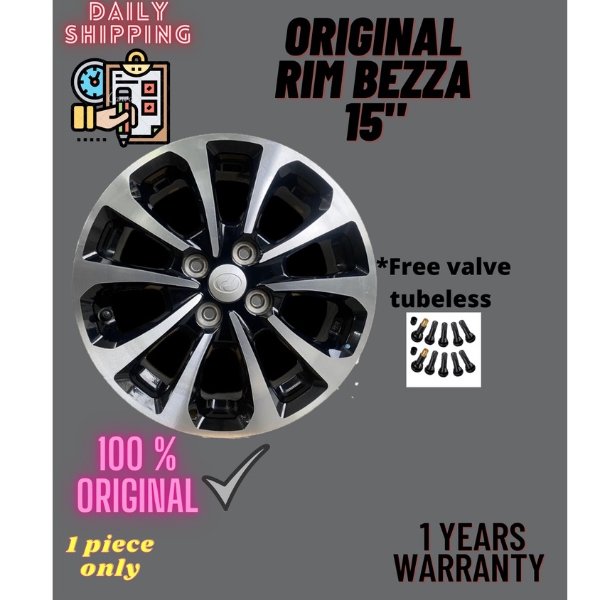 Rim Perodua Bezza 15 inch (perfect condition) 1 years warranty | Shopee ...
