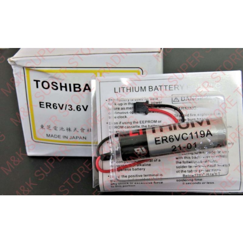 TOSHIBA ER6V 3.6V ER14500V ER6VC119A ER6VC119B 2400mAh PLC LITHIUM ...