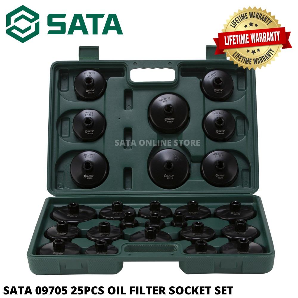 SATA 09705 25PCS OIL FILTER SOCKET SET / OIL FILTER CAP SATA / OIL FILTER WRENCH / OIL FILTER ...