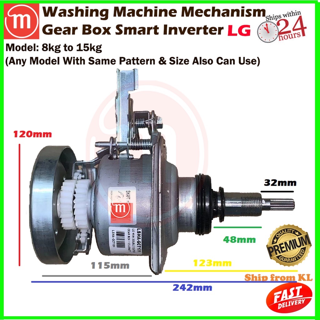 LG Smart Inverter Washing Machine Mechanism Gear Box 8 / 9 / 10 / 11 ...
