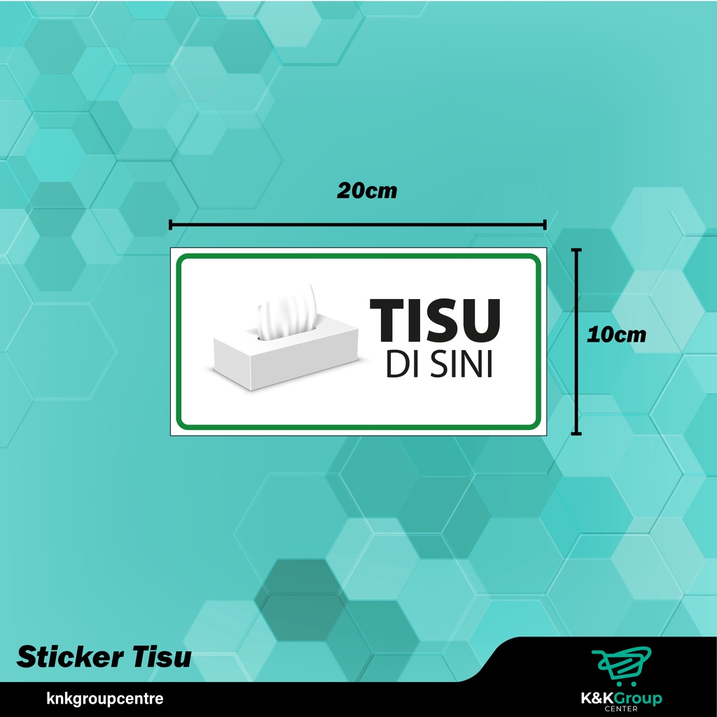 Sticker signage papan tanda kedai makan restoren restorant cafe tisu di ...