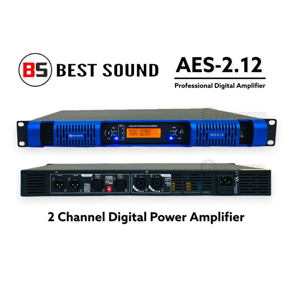 BS Best Sound Stage Audio AES-2.12 Professional Power Amplifier ...
