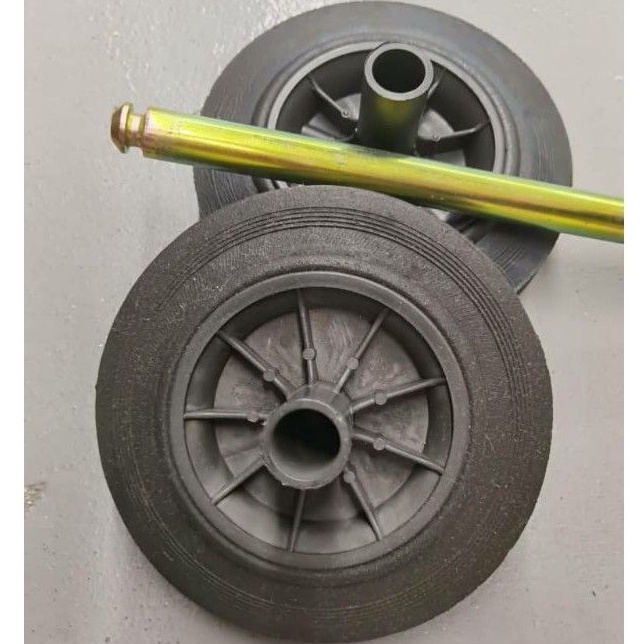 Waste bin wheel 100L 120L 240L RODA TONG SAMPAH HIJAU 8 INCH 1 Set DIY ...