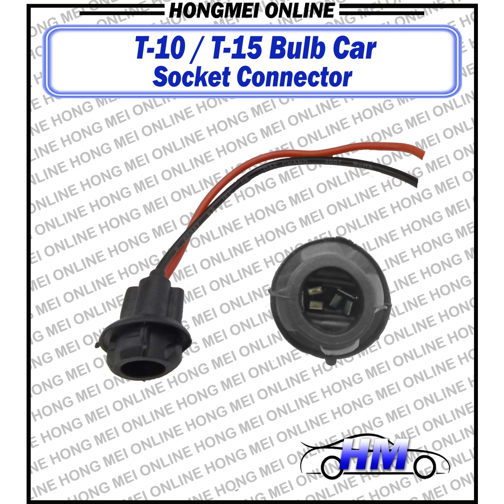 5PCS OR 10PCS (5 BIJI / 10 BIJI) T10/T15 Bulb Car Socket Connector ...