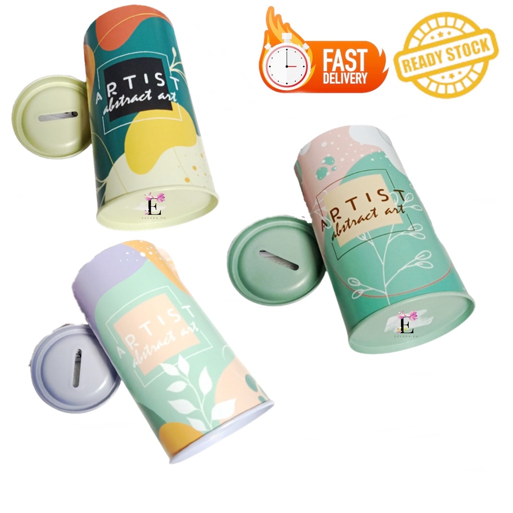 Tabung Duit Kertas Art Artist Abstract Fancy Pastel Boleh Buka | Saving ...