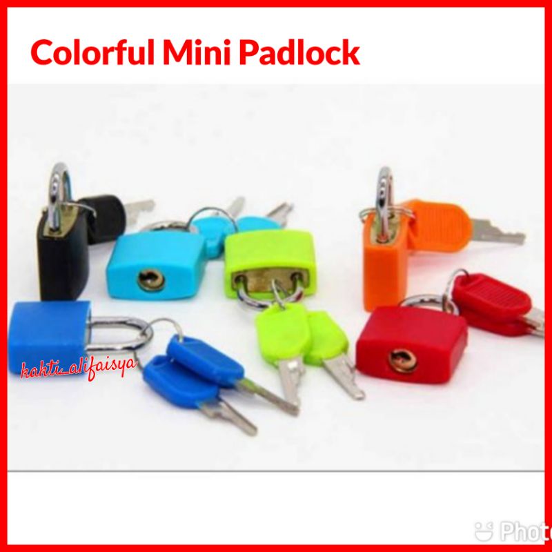Small Padlock Colorful Mini Suitcase Locks Keys Luggage Padlocks ...
