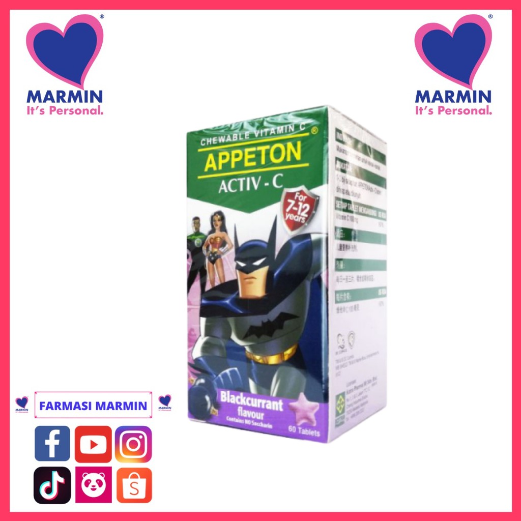 Appeton Activ-C Vitamin C - Blackcurrant (60pcs) | Shopee Malaysia