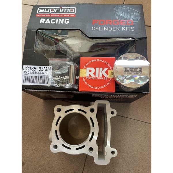 SUPRIMO LC135 RACING CERAMIC BLOCK+ FORGED PISTON KIT SET 63MM | Shopee ...