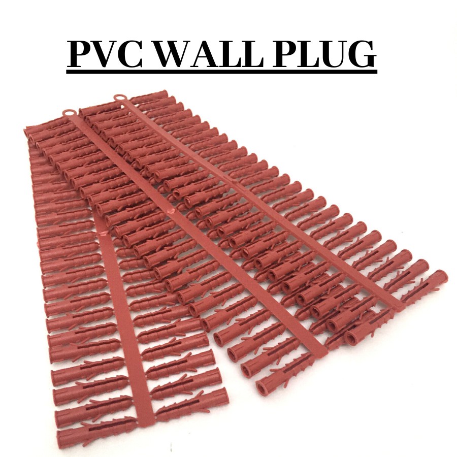 6MM PVC WALL PLUG RED (1 LENGHT 50 PCS) | Shopee Malaysia