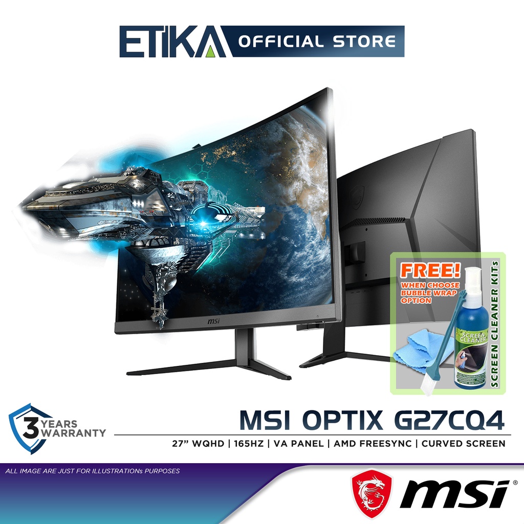 MSI OptiX G27CQ4 | 27" VA WQHD 2K 165Hz Adaptive-Sync eSports Curved ...