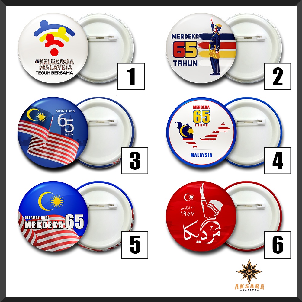 Merdeka 2022 Button Badge - 65 Tahun - Fast Ship | Shopee Malaysia