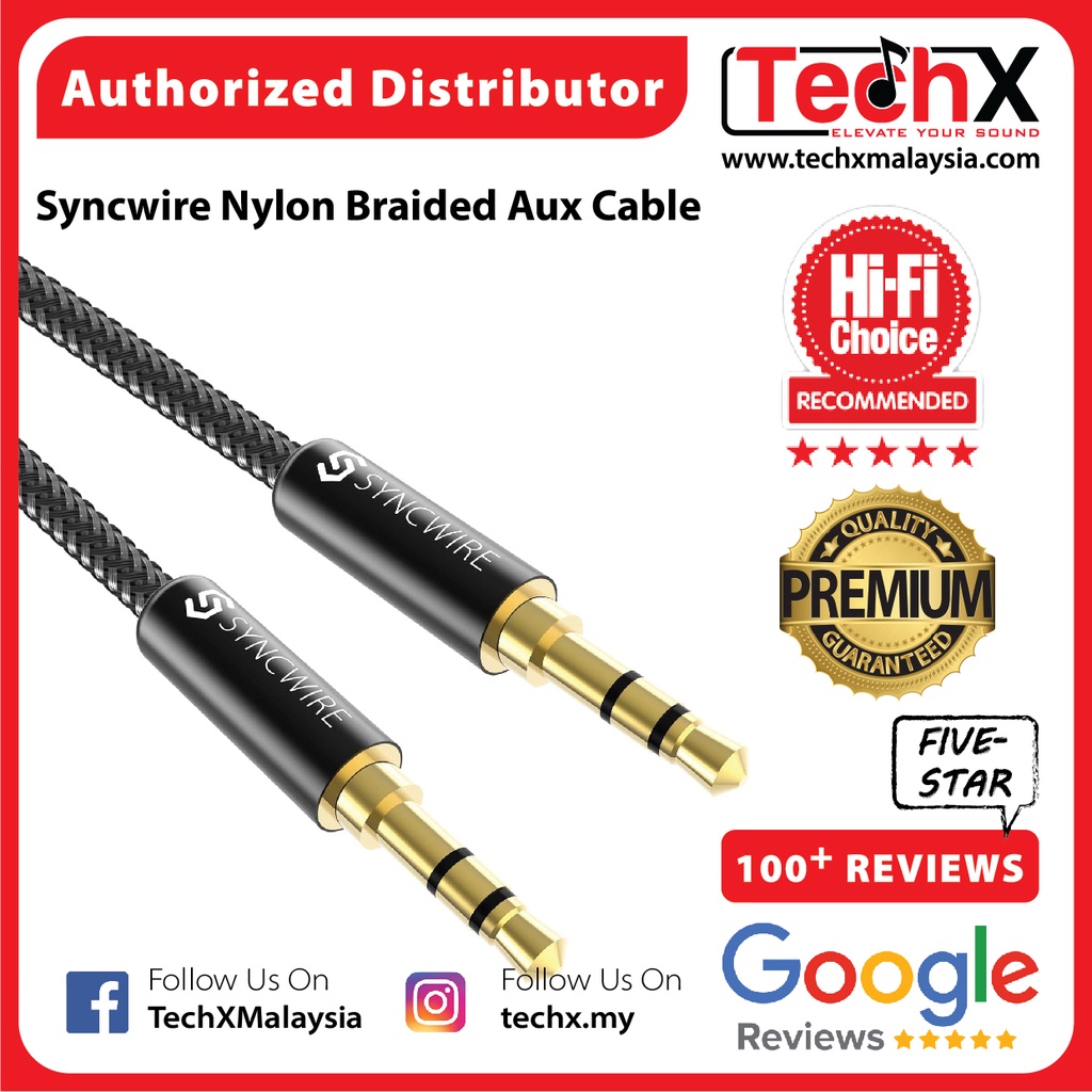 Syncwire Premium 3.5mm Auxiliary Audio Cable (Male to Male) | Shopee Malaysia