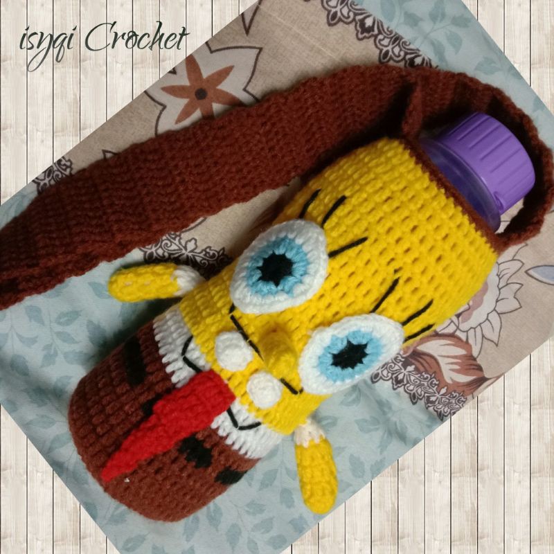 BEG BOTOL AIR CROCHET ( SPONGE BOB ) | Shopee Malaysia