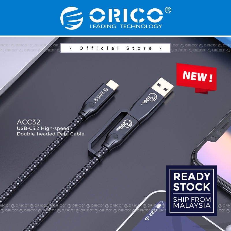 ORICO ACC32 High Speed 2in1 Data Cable USB A/C Male to USB C Male ...