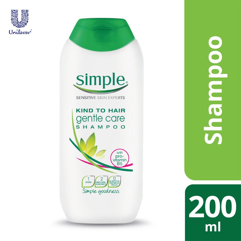 Simple Kind to Hair Gentle Care With Pro-Vitamin B5 Shampoo For Dry ...