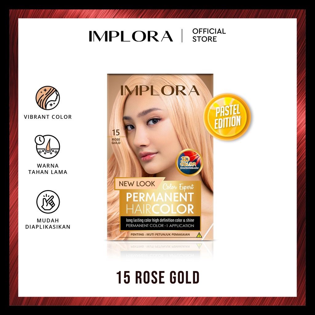 READY STOCK Implora Hair Color Permanent Dye Colour Cat Pewarna Rambut ...