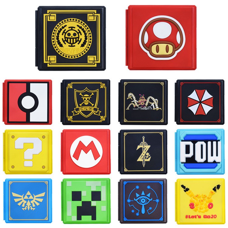 Nintendo Switch Game Cards Case Mario Zelda Pokemon Card Holder 12 Game ...