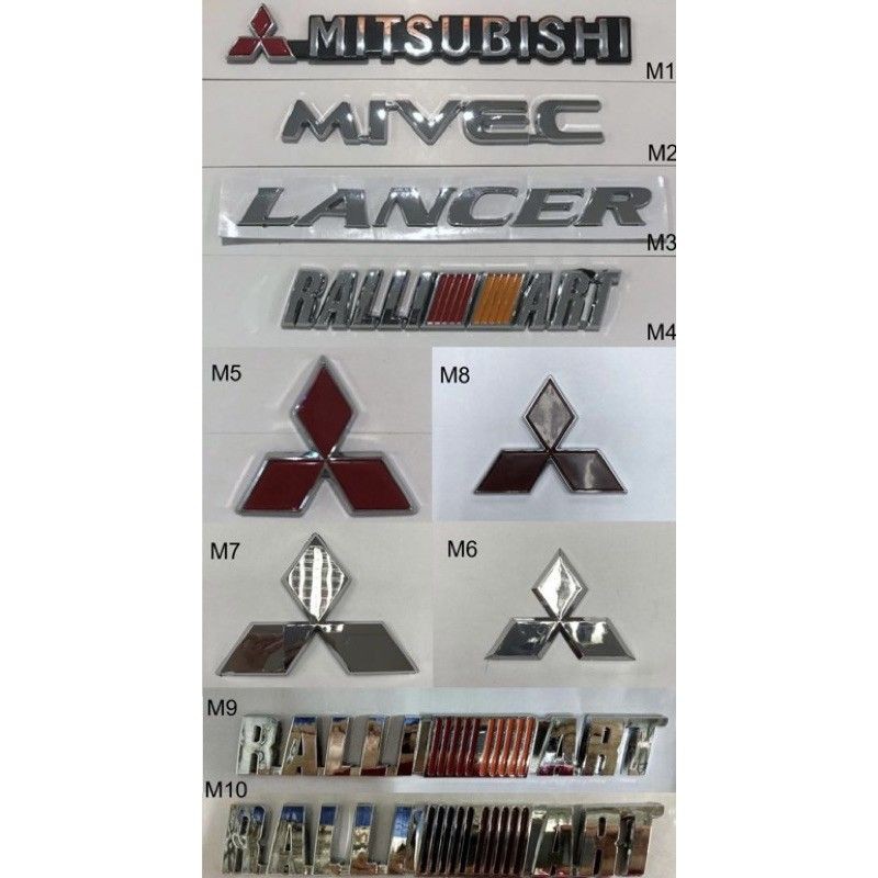 MITSUBISHI Emblem Logo MITSUBISHI / MIVEC / LANCER / RELLI-ART ...