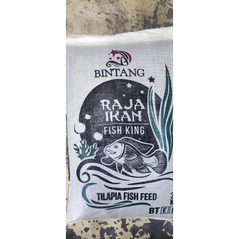 Makanan Ikan Tilapia Raja Ikan Cap Bintang BT E8 20kg Fish Pellet ...