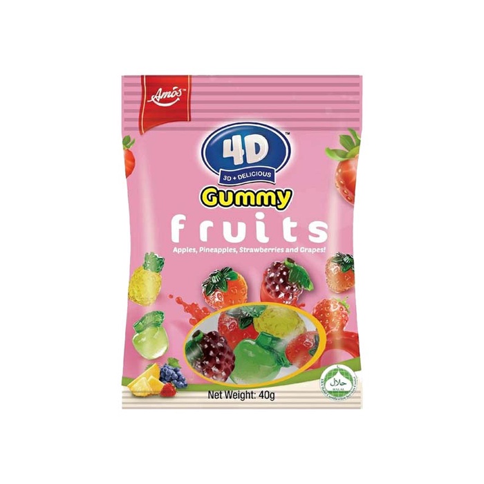 Amos 4D Gummy - Fruits / Blocks (72g) Lego Shape / Mini 3D Fruits Shape Kid Gula Candy | Shopee ...