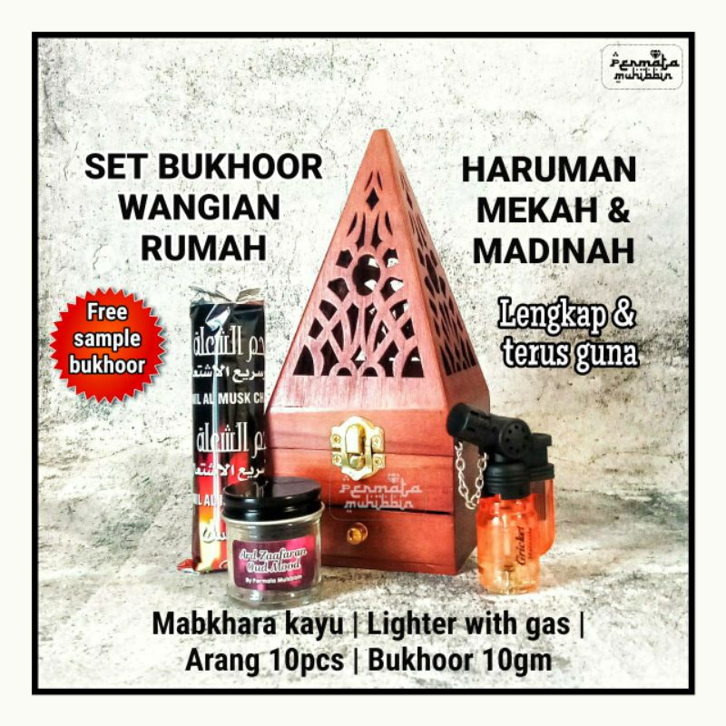 Set Bakhoor Starter Haruman Mekah Madinah mabkhara kayu bukhor Al ...