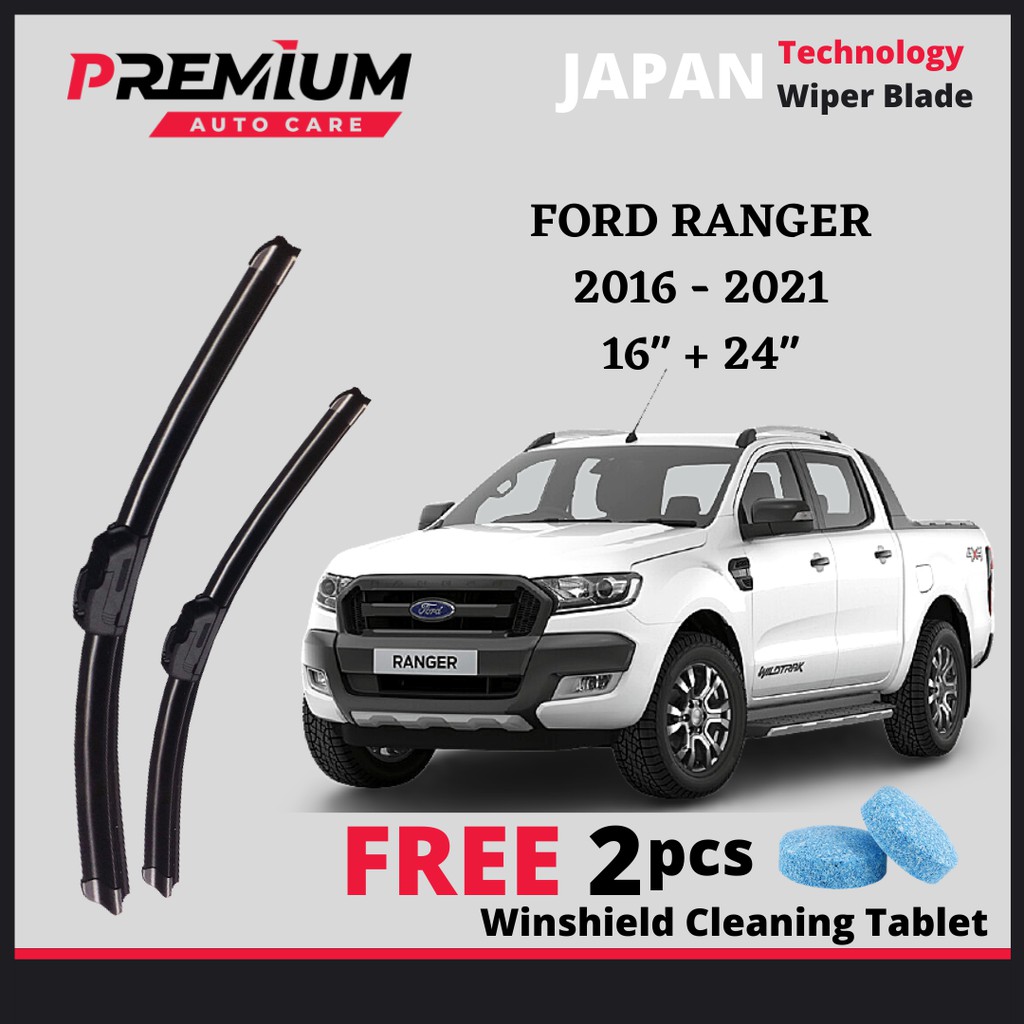 🔥 FORD RANGER T7 [2016-2021] PREMIUM RUBBER WIPER BLADE JAPAN ...