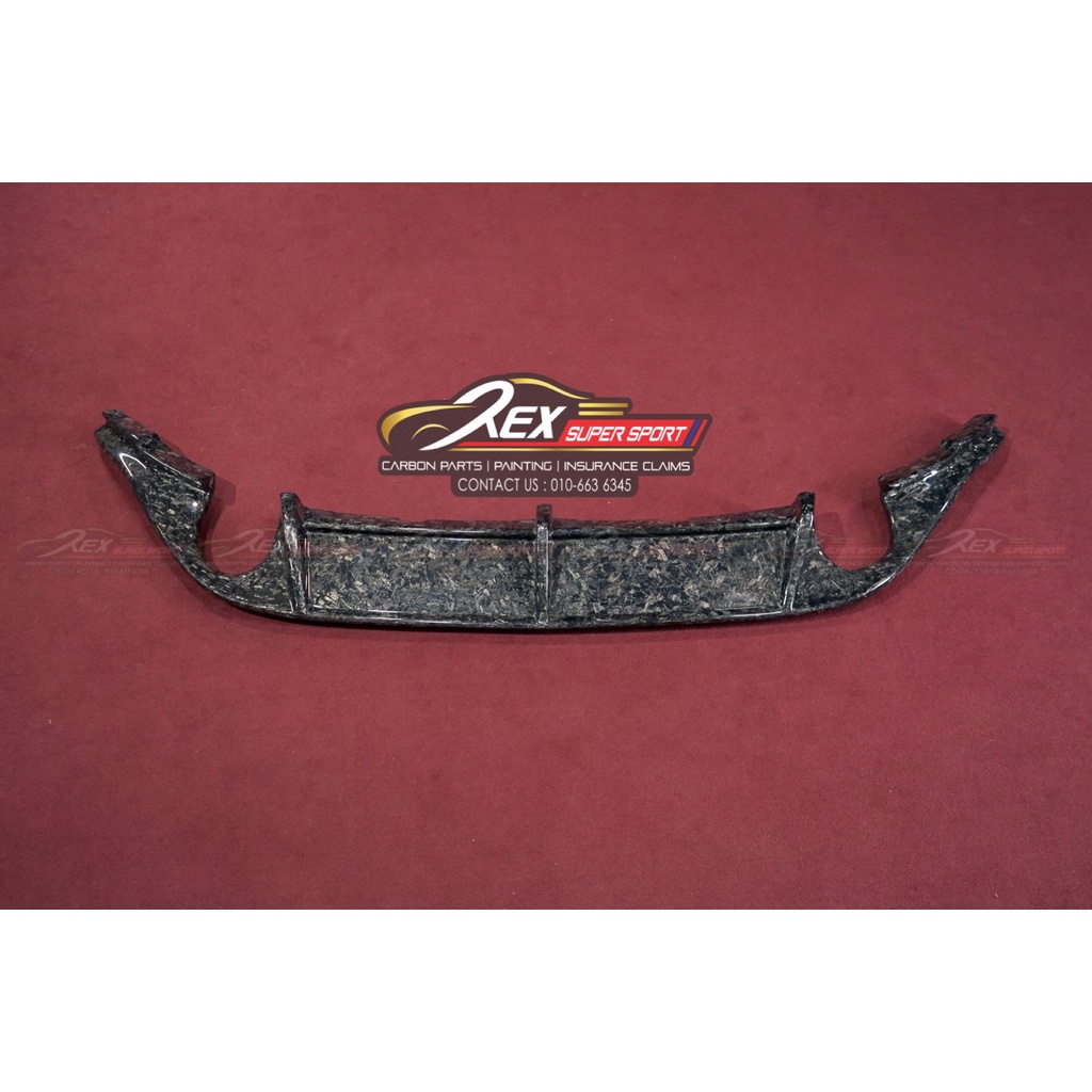 VW Volkswagen Golf MK7 TSI / GTI Rear Diffuser Revozport Forged Carbon ...