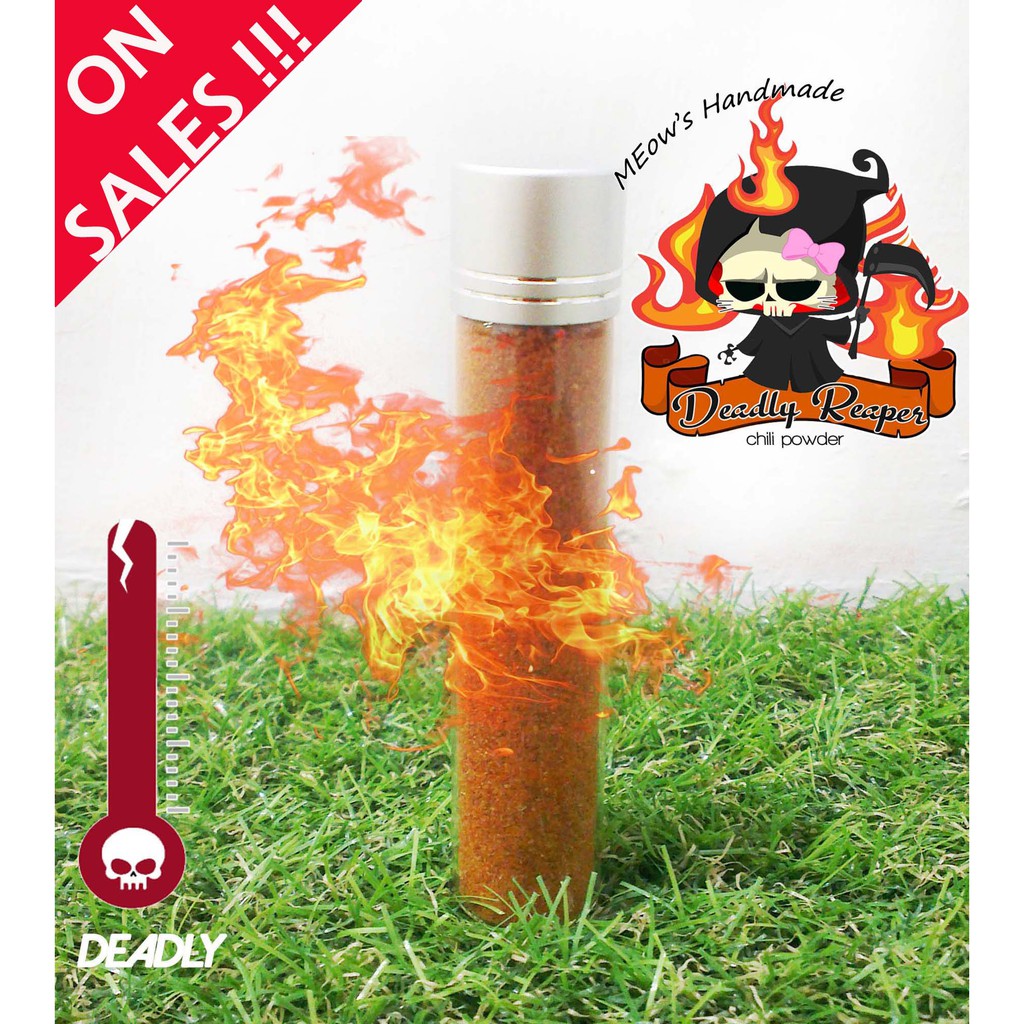 DEADLY REAPER CHILI POWDER S (CAROLINA REAPER POWDER) | Shopee Malaysia
