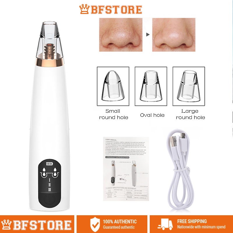 Electric Blackhead Remover LCD vacuum 祛白頭 Facial Skin Care Whitehead ...