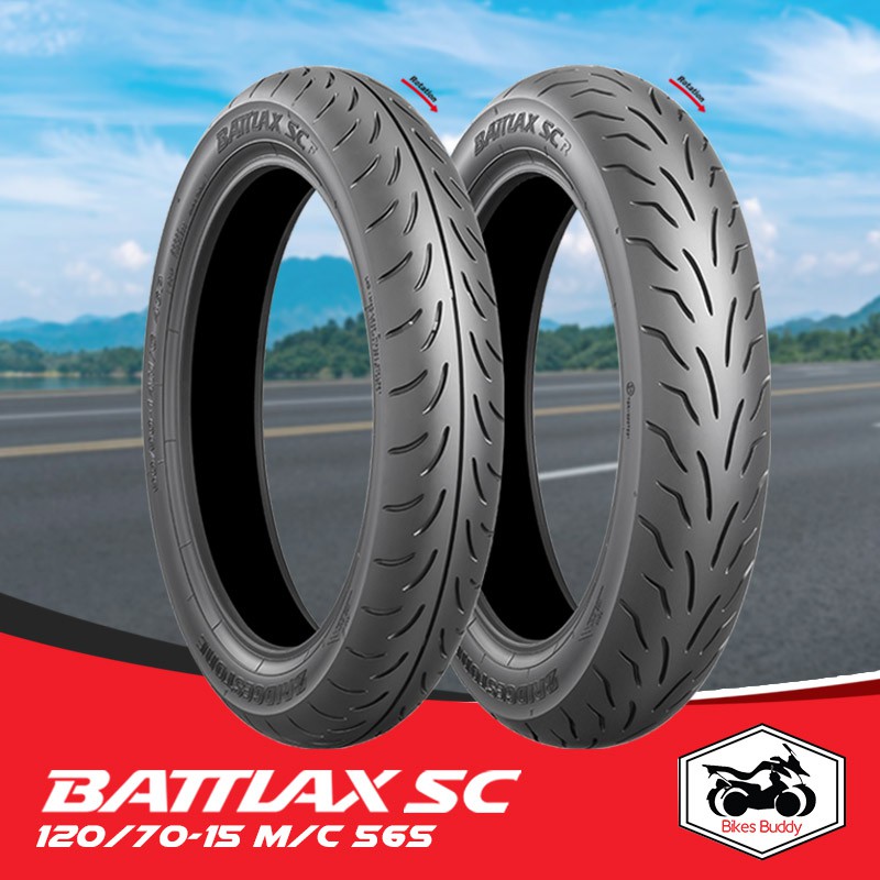 Bridgestone Battlax SC Tyre 120/70-15 M/C 56P SC-F TL | Shopee Malaysia