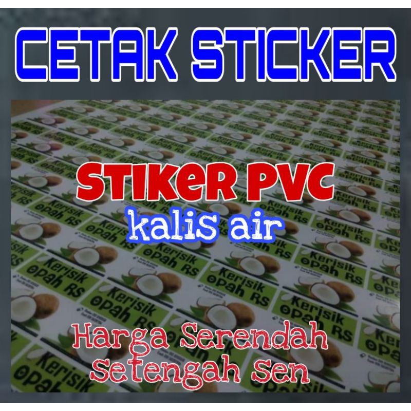 Tempahan Sticker Label | PVC Sticker Kalis Ai | Shopee Malaysia