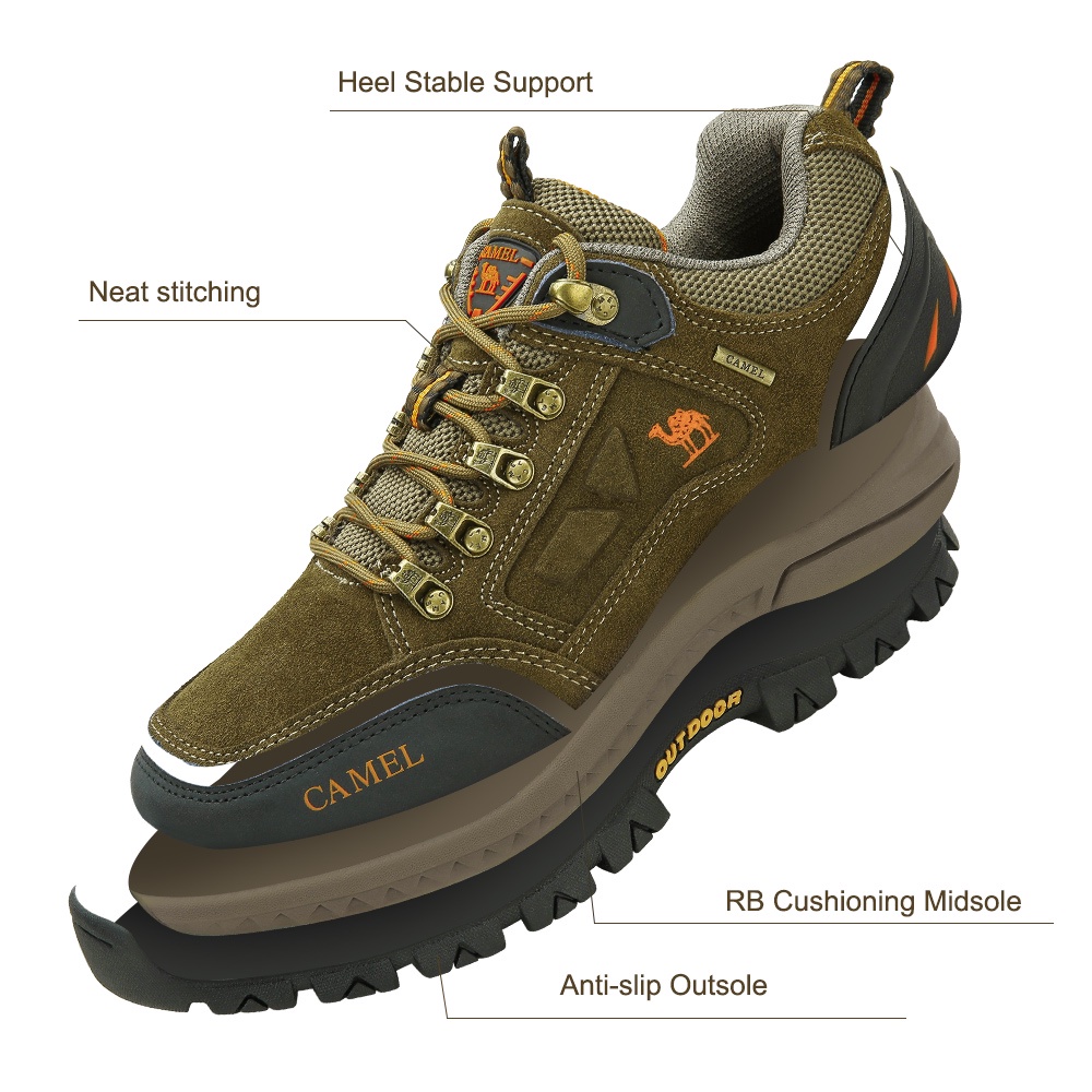 CAMEL outdoor hiking shoes men's breathable waterproof non-slip hiking ...