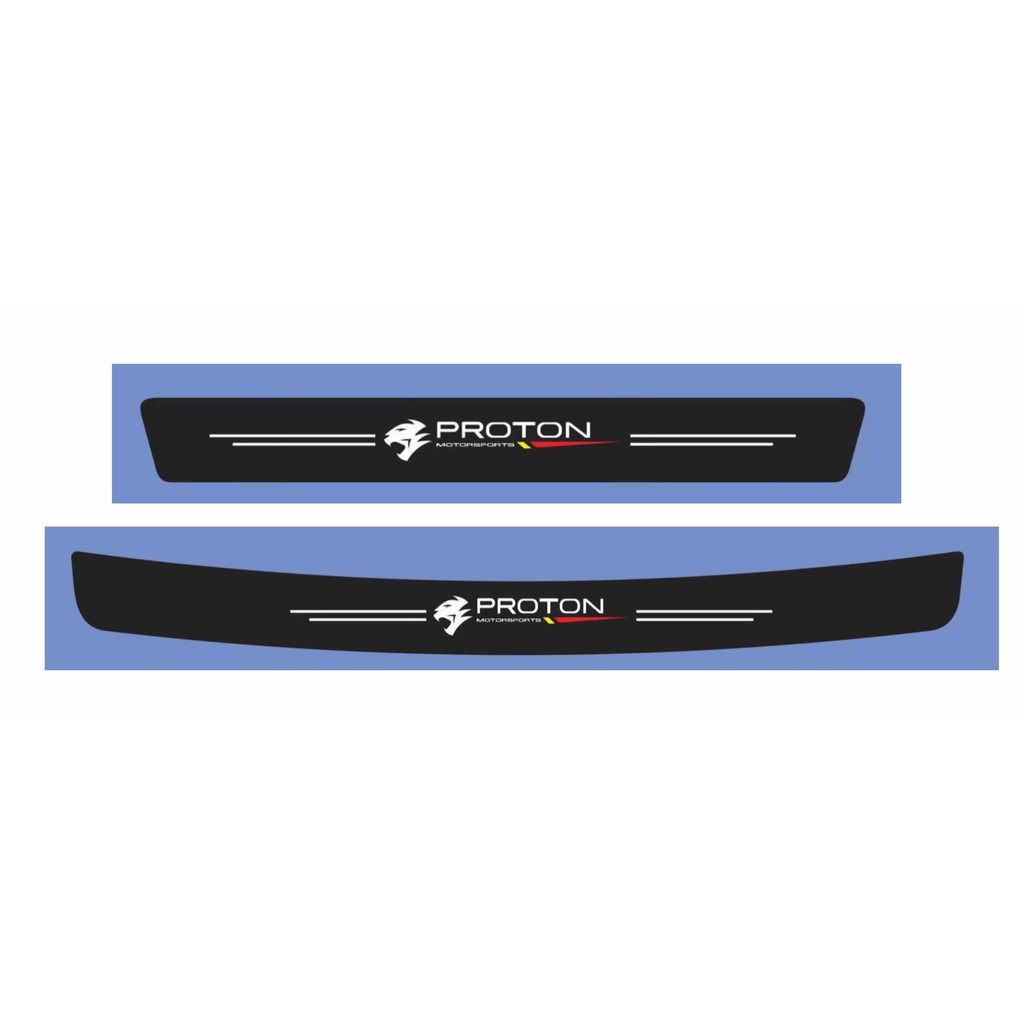 Proton Logo Car Leather Door Sill Strip Anti Scratch Door Step Sticker ...
