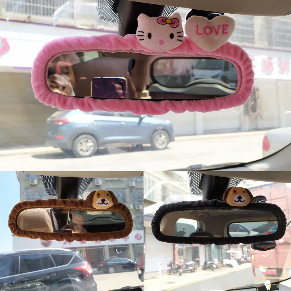 cute cat car rearview mirror cover cute creative cartoon character ...
