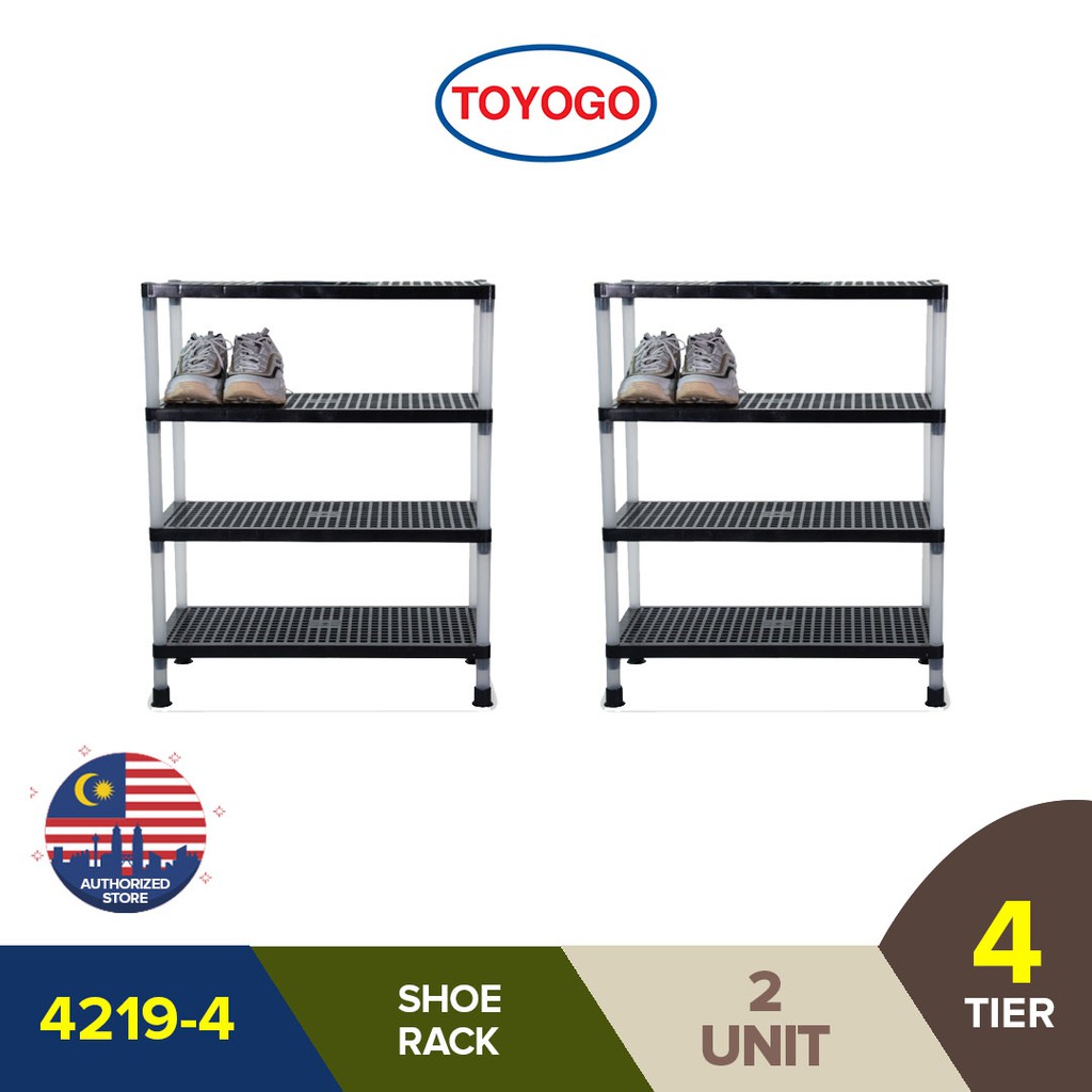 Toyogo Multipurpose Rack Indoor Outdoor Household (4 Tiers/2 Pcs ...