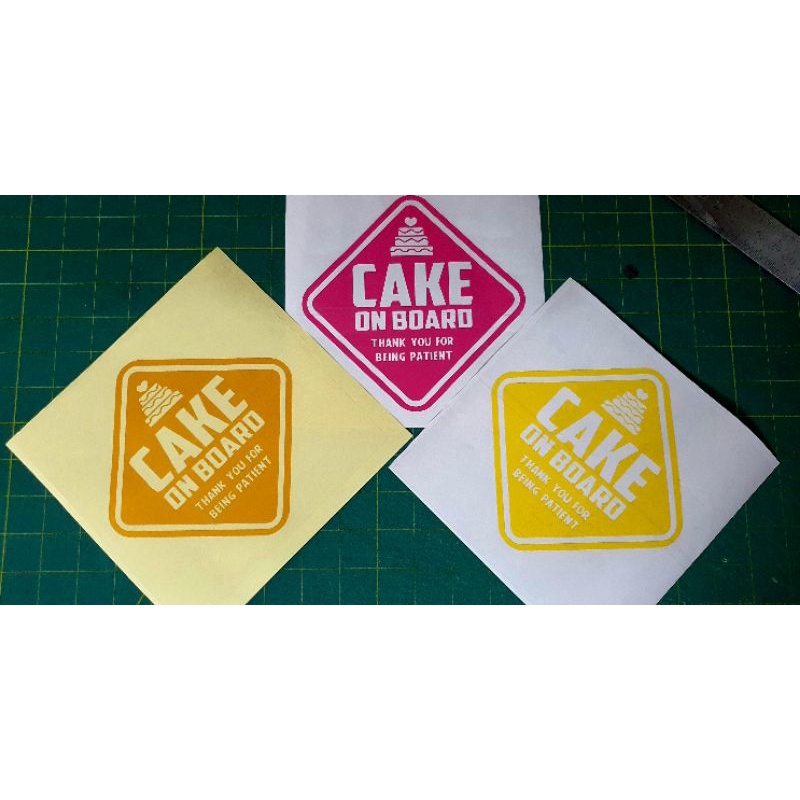 STICKER CAKE ON BOARD,STICKER CAKE DELIVERY.STICKER BUMPER.STICKER ...