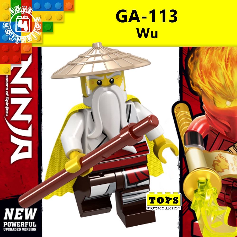 GA113 Ninjago Fire Chapter Master Wu Shifu Ninja Minifigures Compatible ...