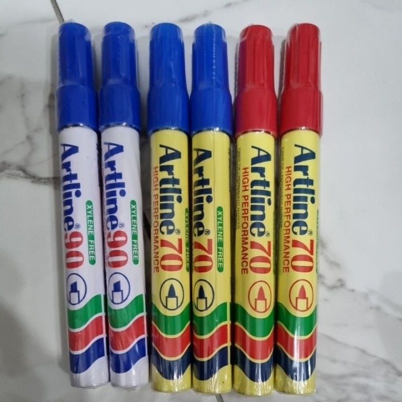 artline high performance marker 70 /90 blue maker pen red pen | Shopee ...