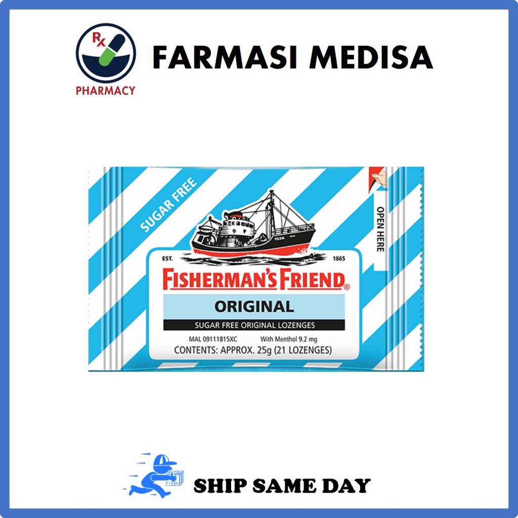 Fisherman`s Friend 10s Sugar Free Lozenges gula-gula sakit tekak 11g ...