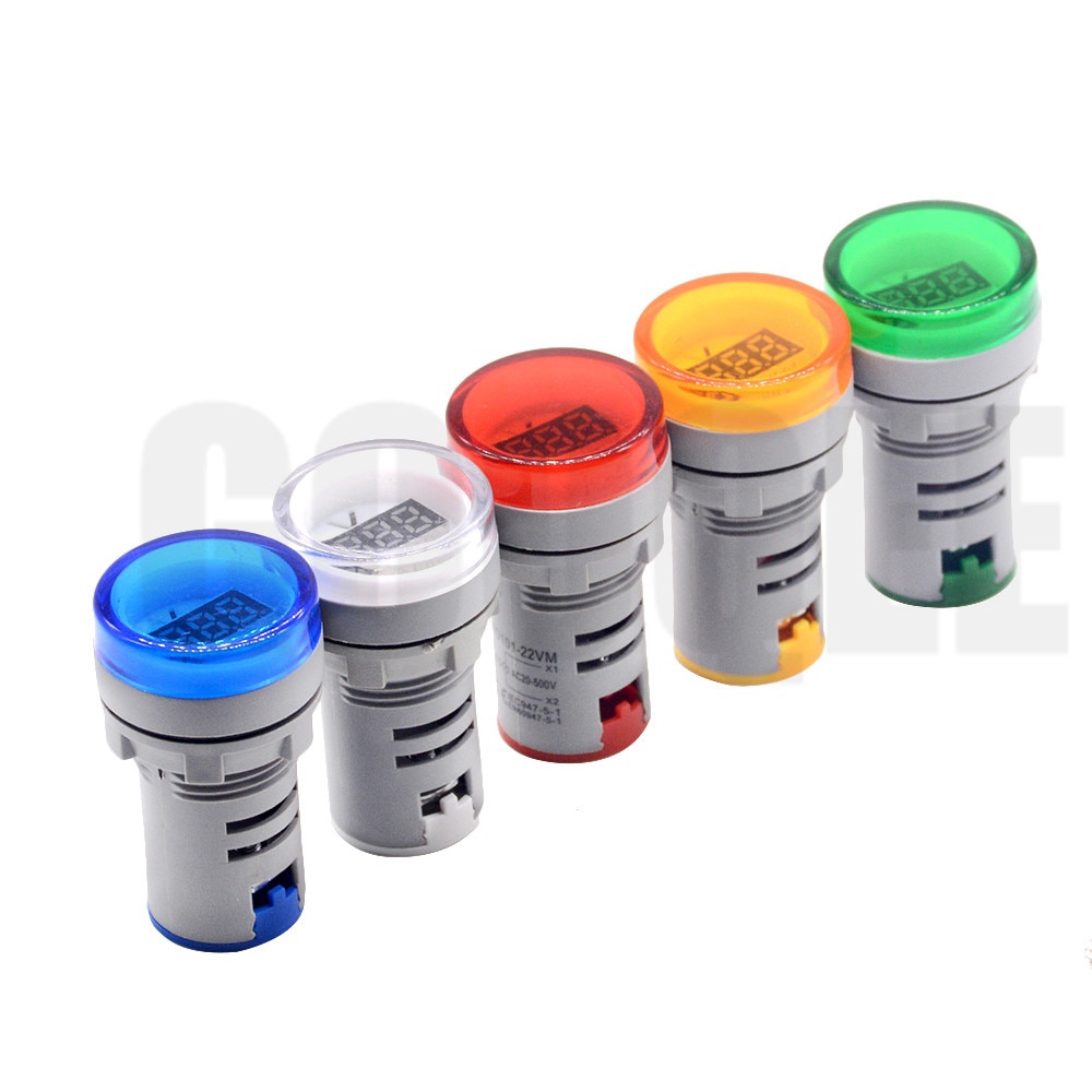 22MM type AC 24-500V Mini Voltage Meter LED Digital Display AC ...