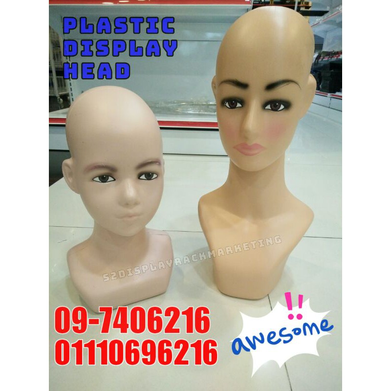 [READY STOCK] HEAD MANNEQUIN/KEPALA PATUNG/PATUNG KEPALA/KANAK-KANAK ...