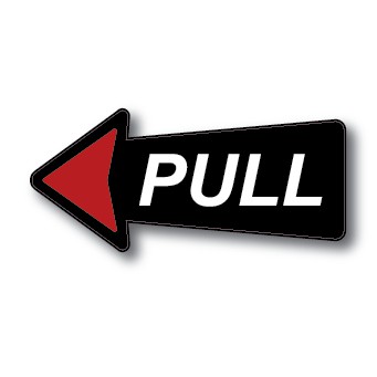 PULL ACRYLIC ARROW SIGN BOARD 45X100X2mm | Shopee Malaysia