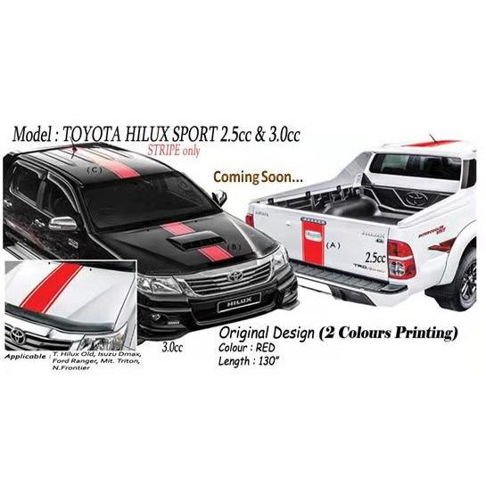 TOYOTA HILUX ORIGINAL DESIGN TOP BODY LINING STICKER - TRD | Shopee ...