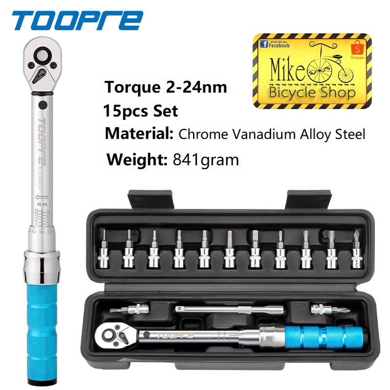 TOOPRE Bicycle Portable Torque Wrench High Precision Torque Tool Set TL-10 TL-20 TL-12 Repair ...