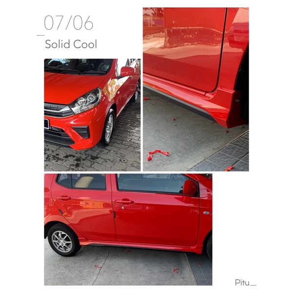 Axia / Bezza SE/ADVANCE side skirt with color ( READY STOCK ) DIY EASY ...