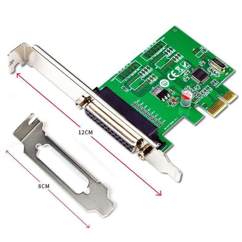 SYBA E1-PCE382-1P PCIe 1 DB25 LPT Parallel Expansion I/O Card （Free low ...